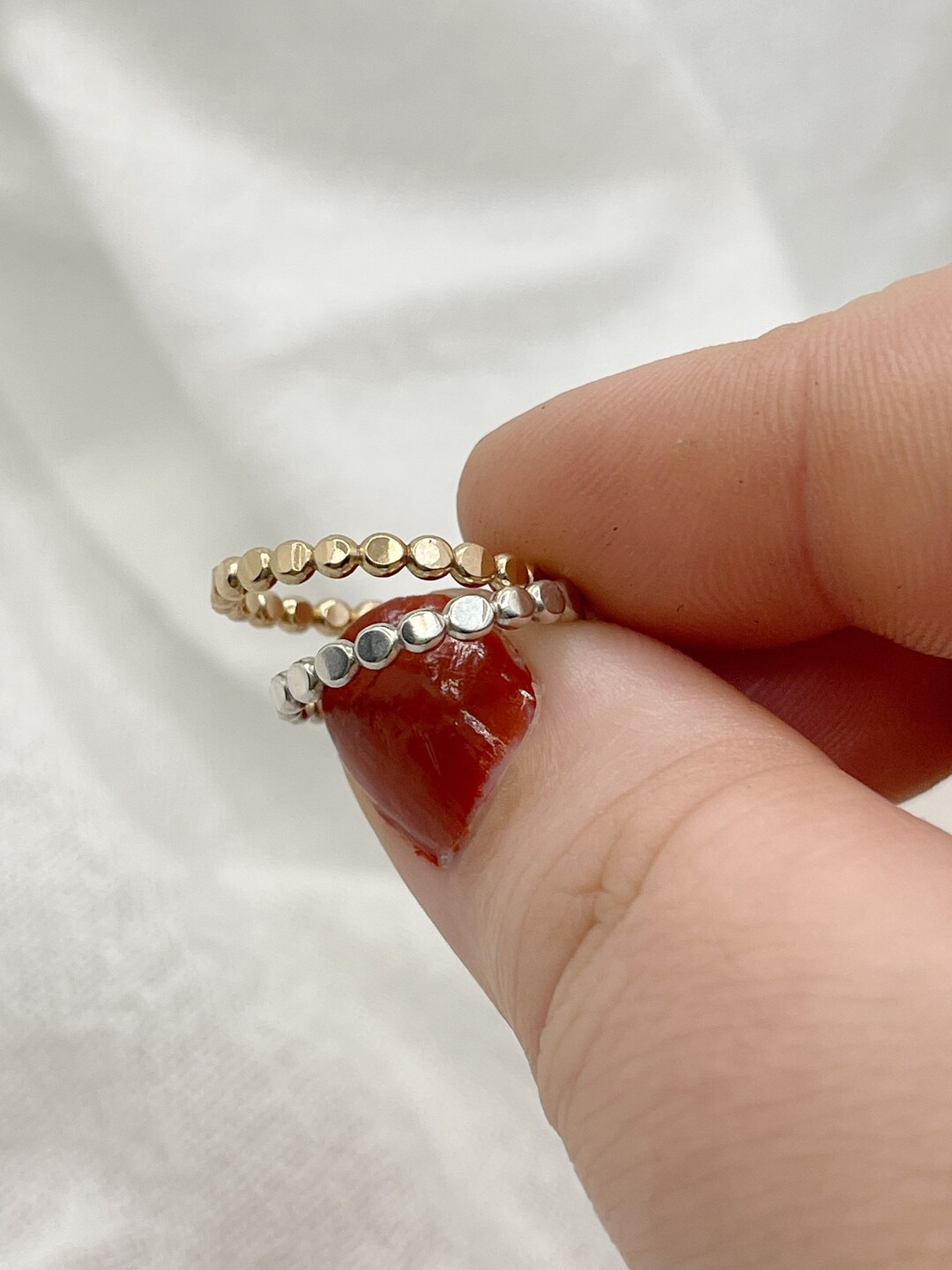 Dot Ring | 14k Gold Filled | Sterling Silver - Etsy