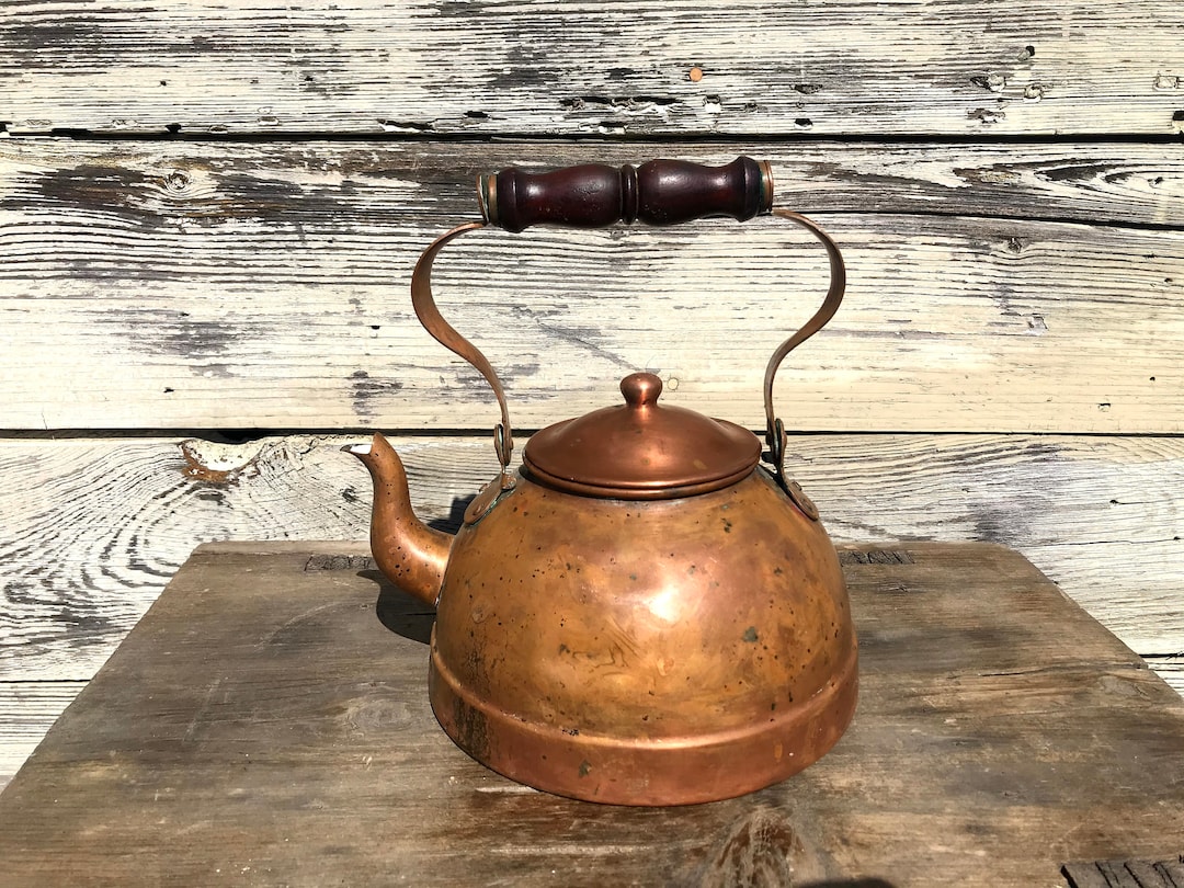 VINTAGE TAGUS COPPER Teapot, Copper Kettle, Made in Portugal, Rustic ...
