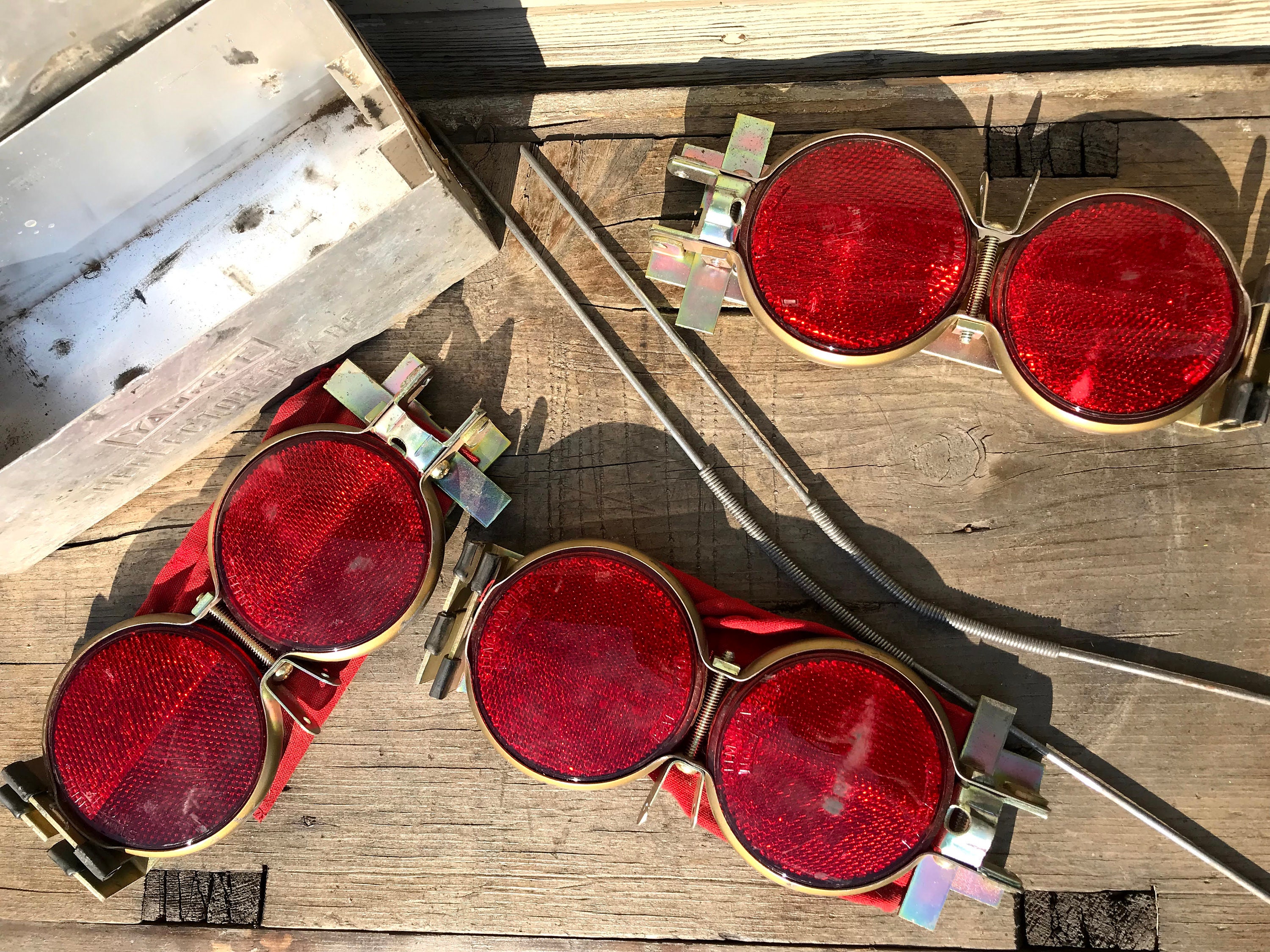 Vintage Yankee Reflector Flare Set, Red Tripod Flares, Norwalk ...