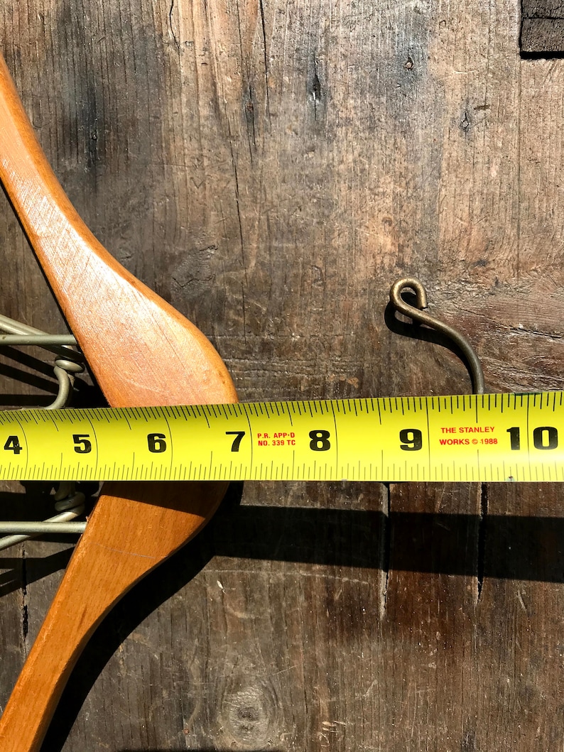 Vintage Setwell Wooden Hangers, Antique Clamp Style Clothes Hangers ...