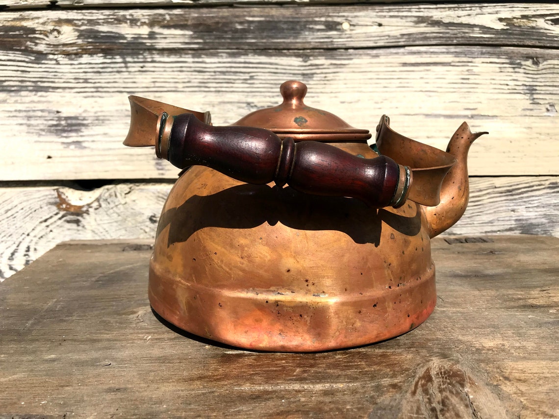 VINTAGE TAGUS COPPER Teapot, Copper Kettle, Made in Portugal, Rustic ...
