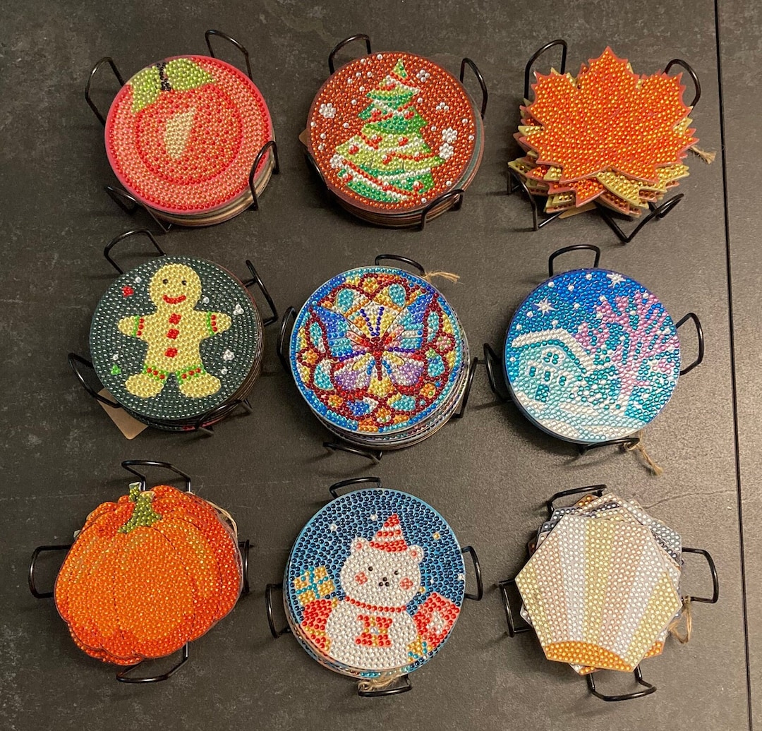 Diamond Painting Coaster Sets - Etsy
