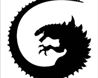 Godzilla sticker | Etsy