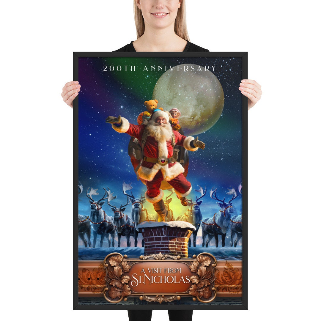 Limited Edition "200th Anniversary" Visit From St. Nicholas Poster With ...