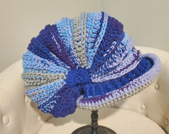 Conch Shell Hat, Seashell Hat, Snail Shell Hat, Rastafarian Slouchy Hat ...