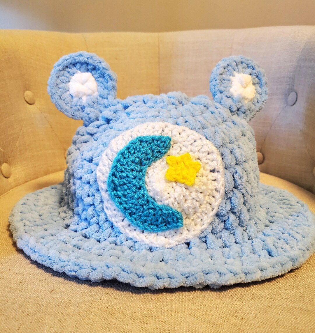 Care Bear Hat, BEDTIME BEAR Inspired Bucket Hat, Cosplay, Rave Hat ...