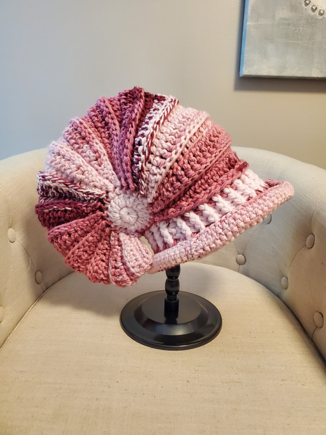 Pink Conch Shell Hat, Seashell, Snail Shell Hat, Rastafarian Slouchy ...