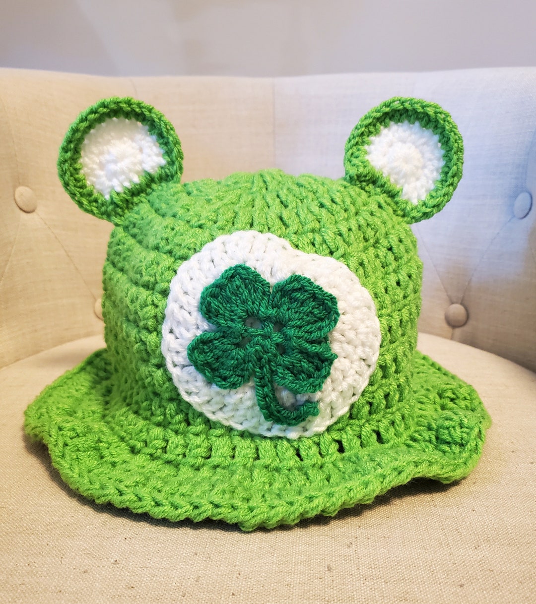 Care Bear Hat, GOOD LUCK Bear, Lucky Care Bear Inspired Bucket Hat ...