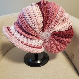 Pink Conch Shell Hat, Seashell, Snail Shell Hat, Rastafarian Slouchy ...