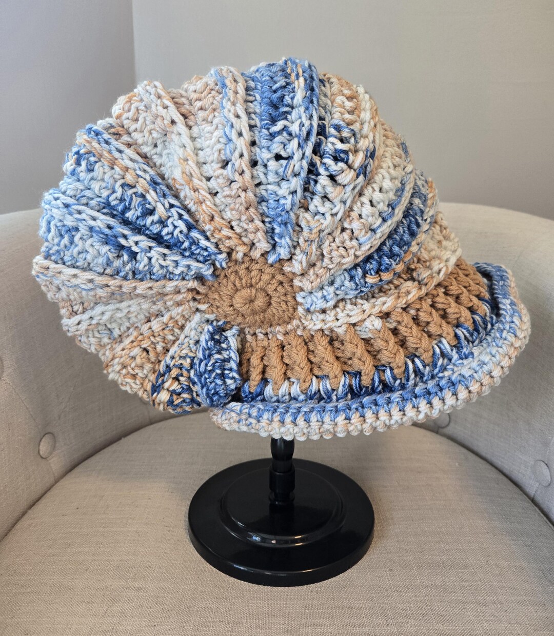 Conch Shell Hat, Seashell Hat, Snail Shell Hat, Rastafarian Slouchy Hat ...