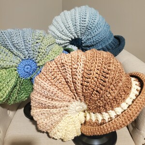 Conch Shell Hat, Seashell Hat, Snail Shell Hat, Rastafarian Slouchy Hat ...