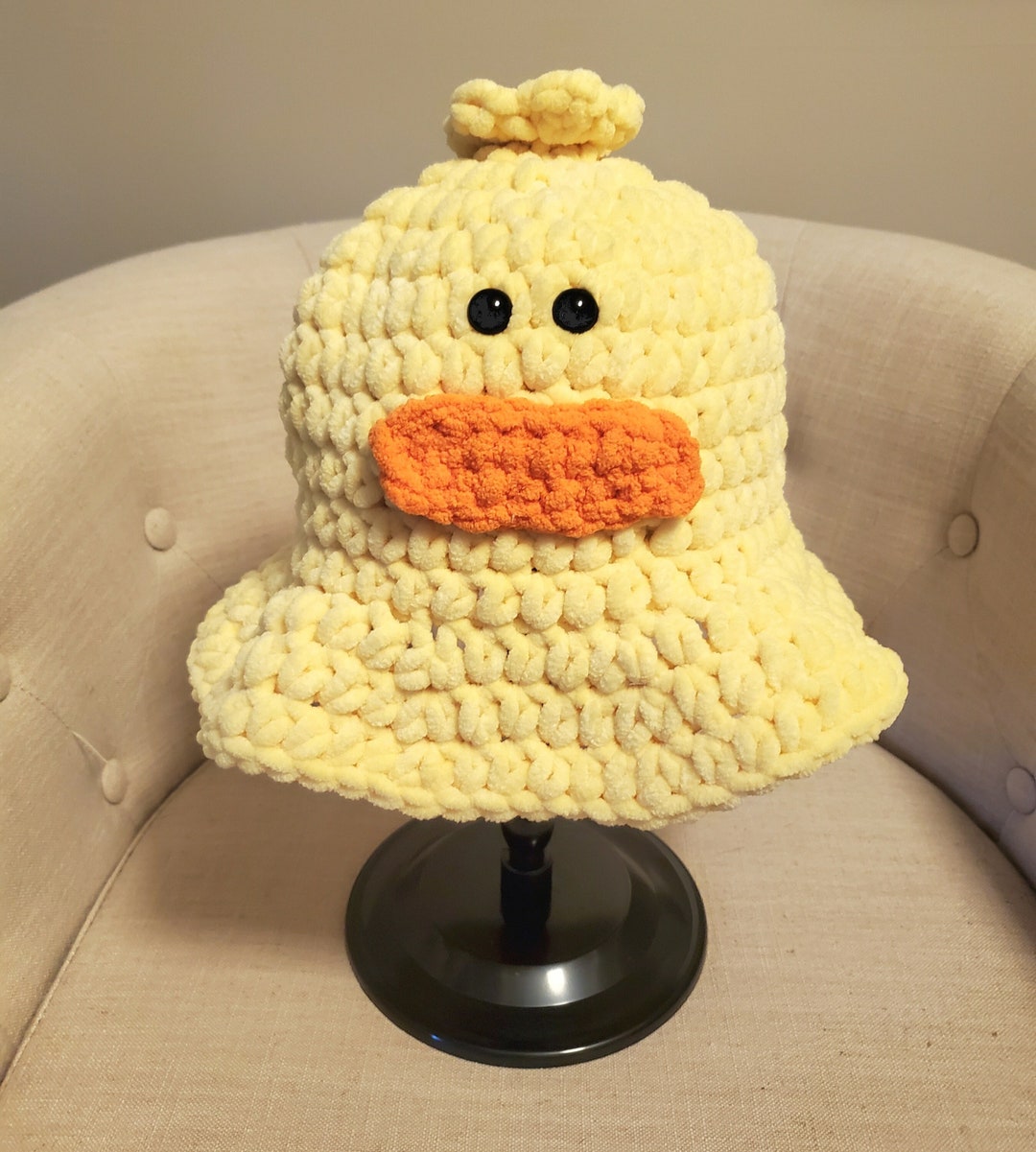 Rubber Ducky Bucket Hat: Yellow Blanket Yarn Cosplay - Etsy
