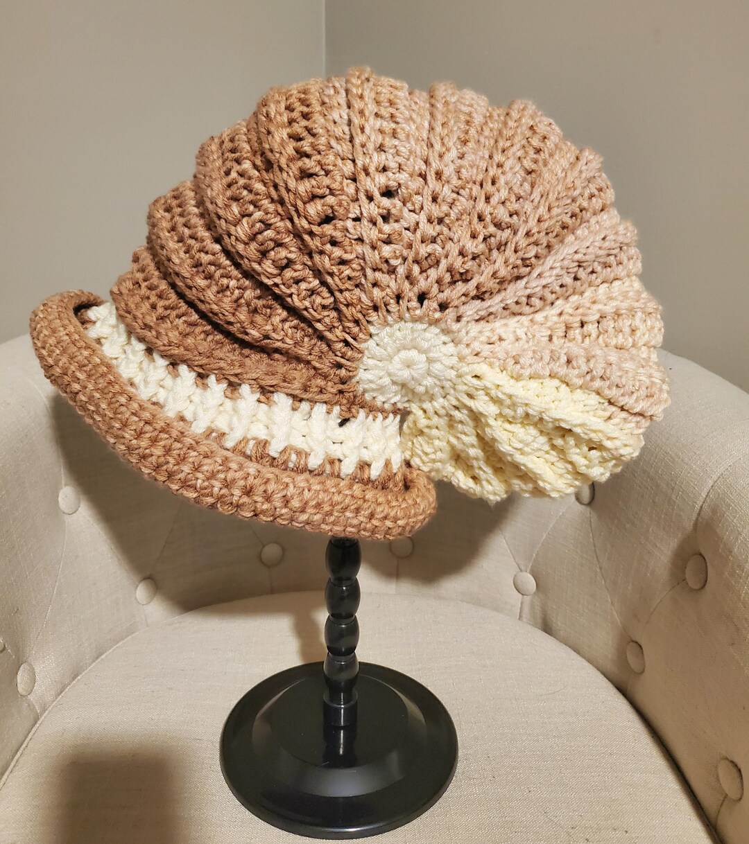 Conch Shell Hat, Seashell Hat, Snail Shell Hat, Rastafarian Slouchy Hat ...