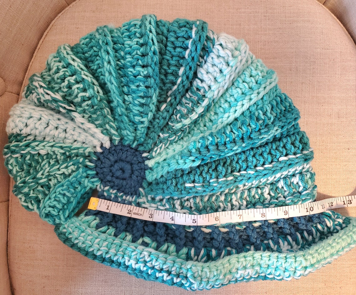 Conch Shell Hat, Seashell Hat, Snail Shell Hat, Rastafarian Slouchy Hat ...