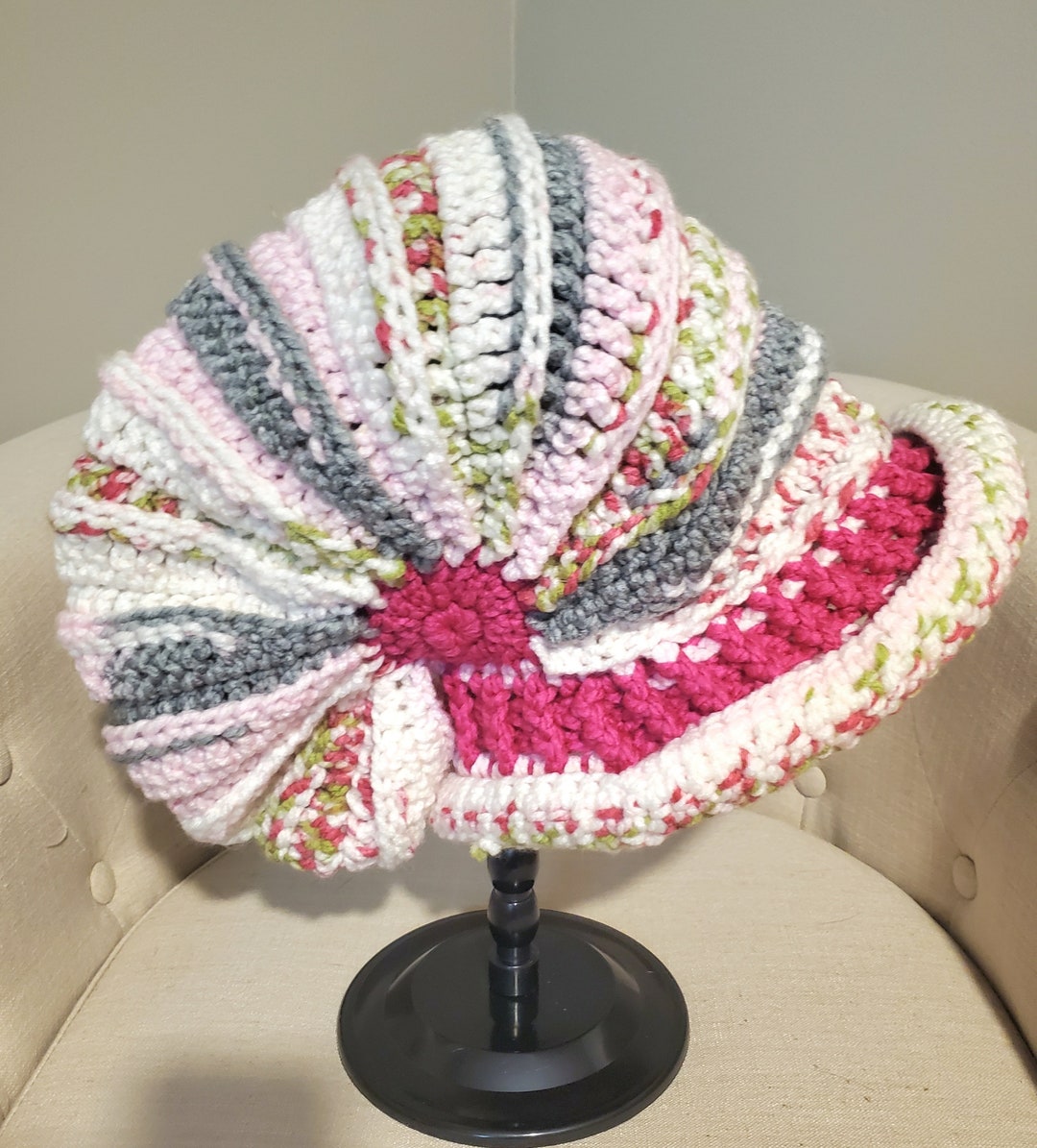 Snail Shell Hat, Conch Shell Hat, Seashell Hat, Rastafarian Slouchy ...