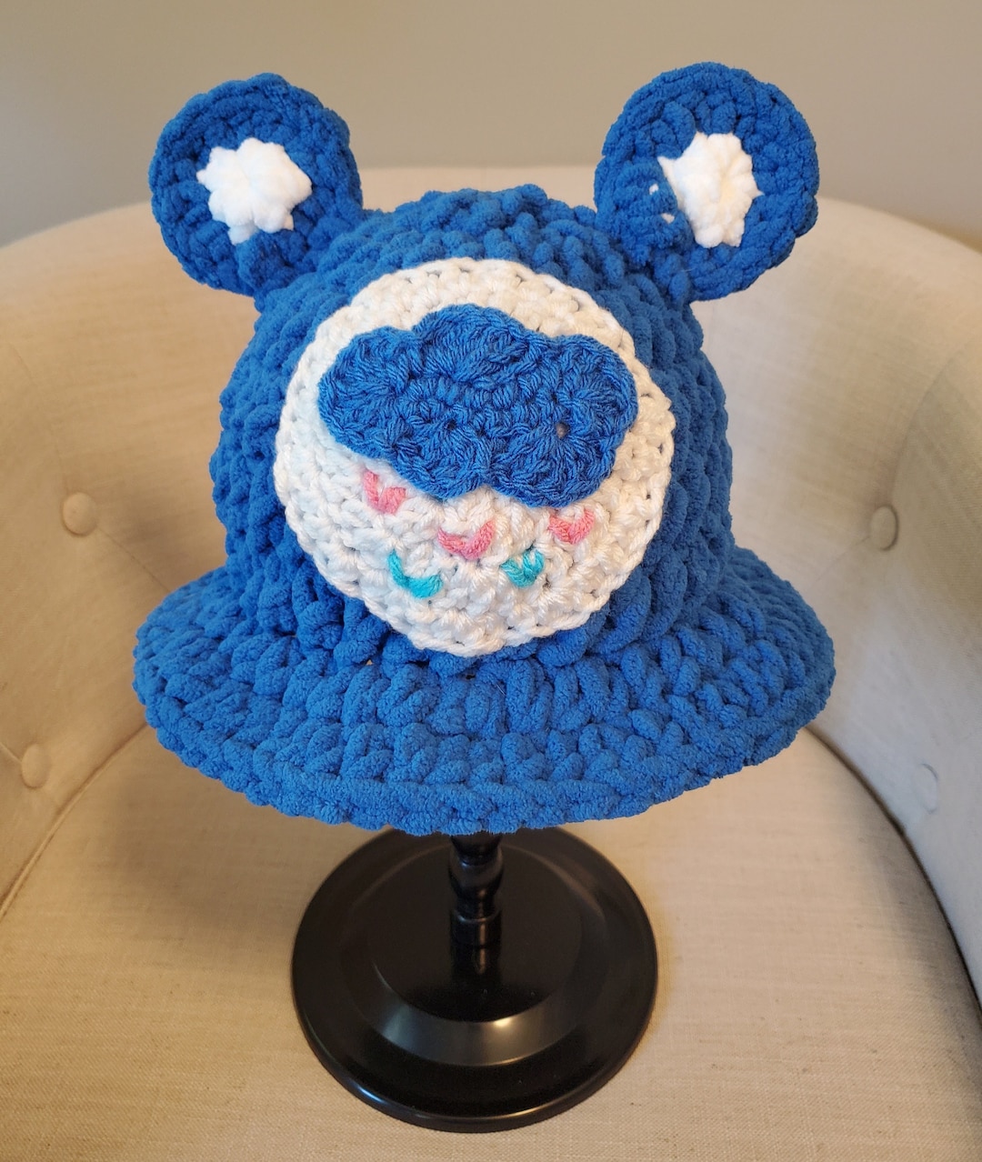 Carebear Hat, Carebear, GRUMPY BEAR Character Inspired Bucket Hat ...