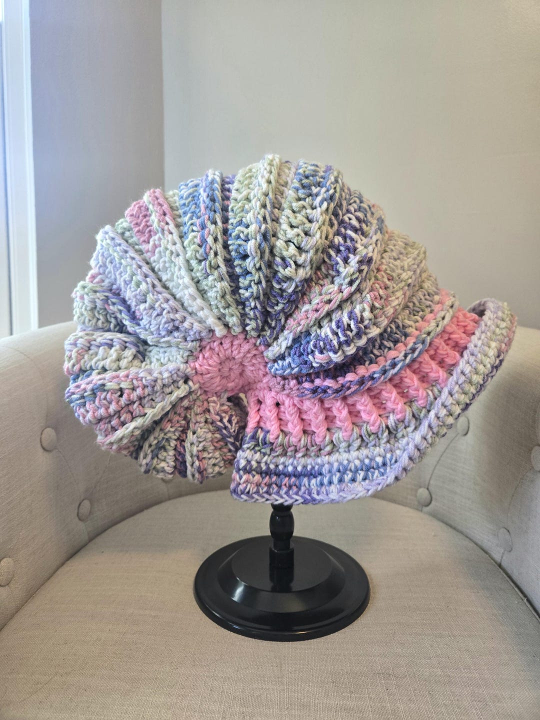 Nautilus Shell Hat, Seashell Hat, Snail Shell Hat, Rastafarian Slouchy ...