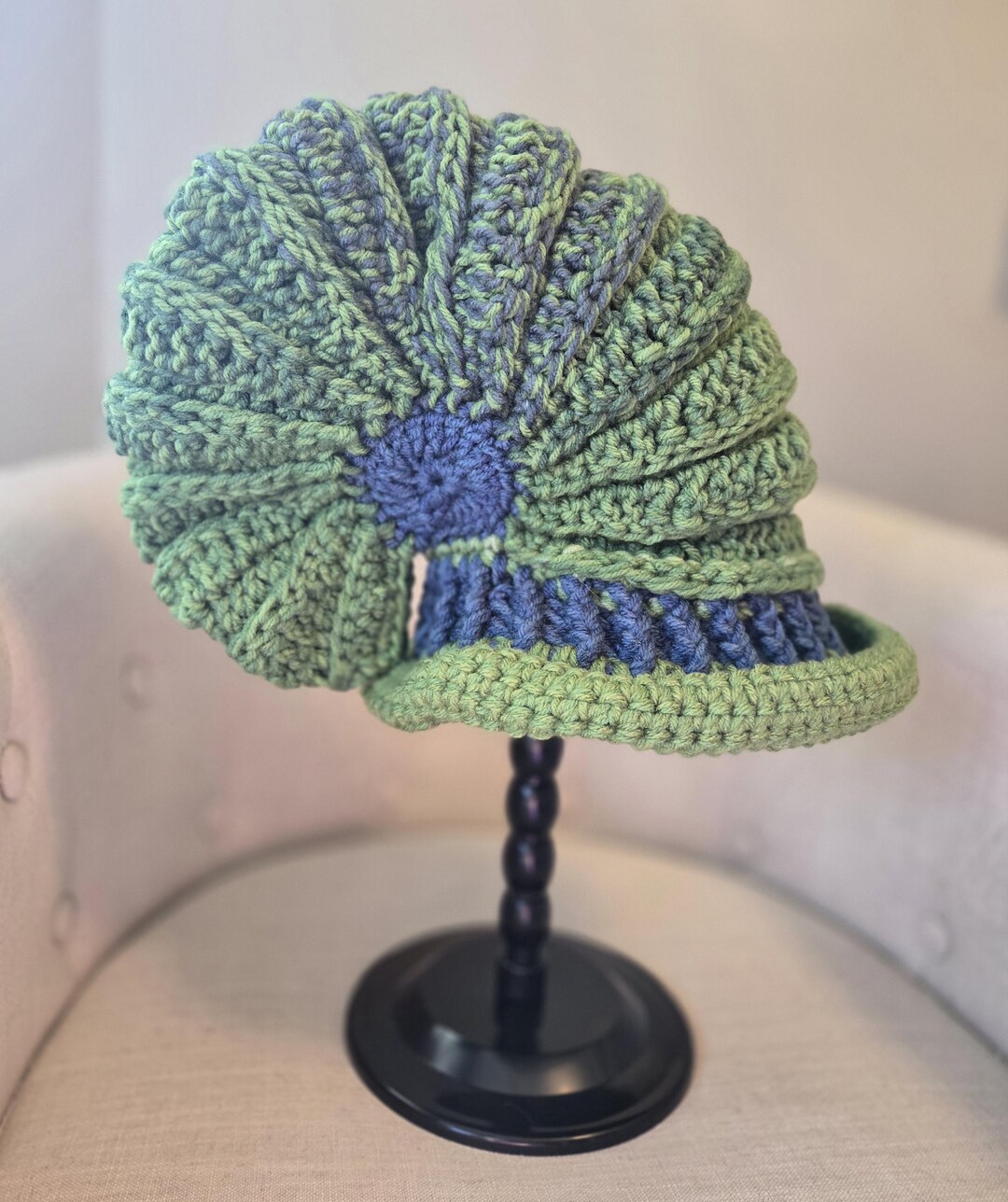 Snail Shell Hat, Seashell Hat, Conch Shell Hat, Rastafarian Slouchy Hat ...