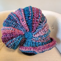 Conch Shell Hat, Seashell Hat, Snail Shell Hat, Rastafarian Slouchy Hat ...