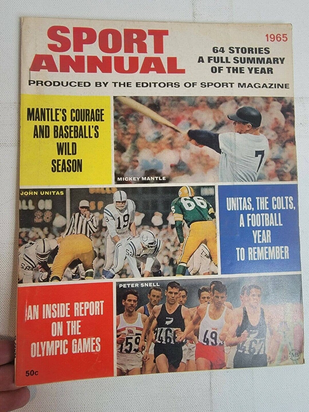 Vintage Sport Magazine 1960s Mickey Mantle Johnny Unitas Colts Yankess ...