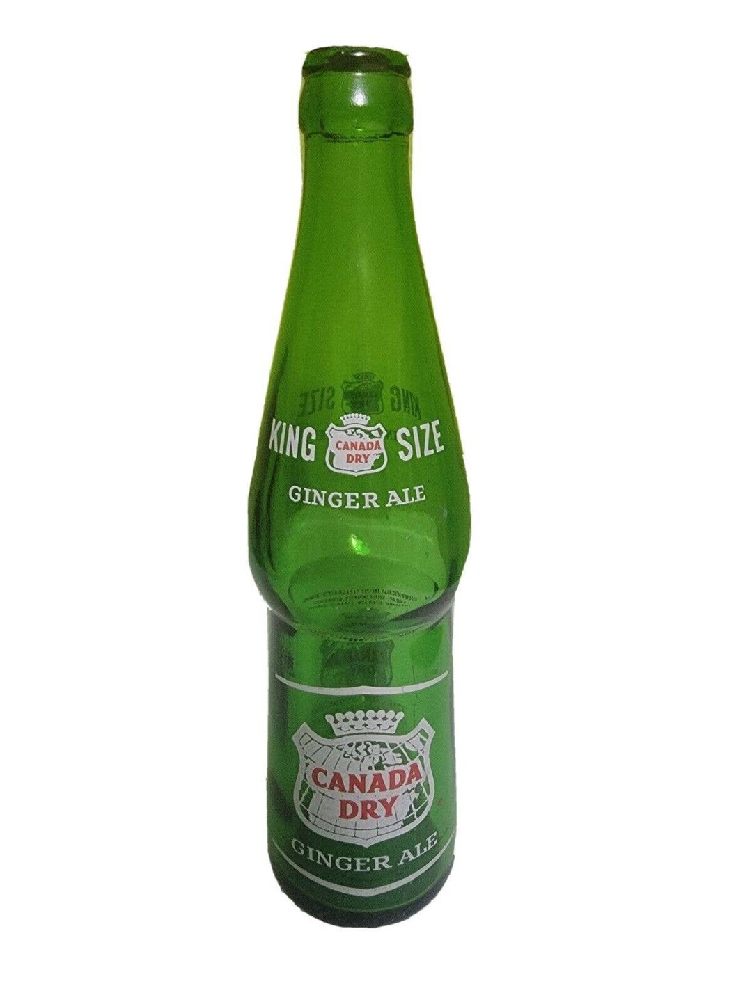 Rare Vintage Antique Soda Pop Glass Bottle Canada Dry Green King Size ...