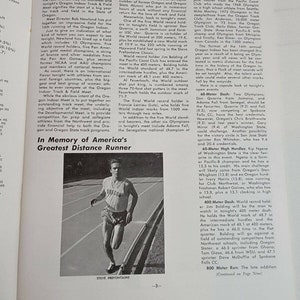 Vintage 1976 Oregon Track Meet Program Steve Prefontaine Blue Ribbon ...