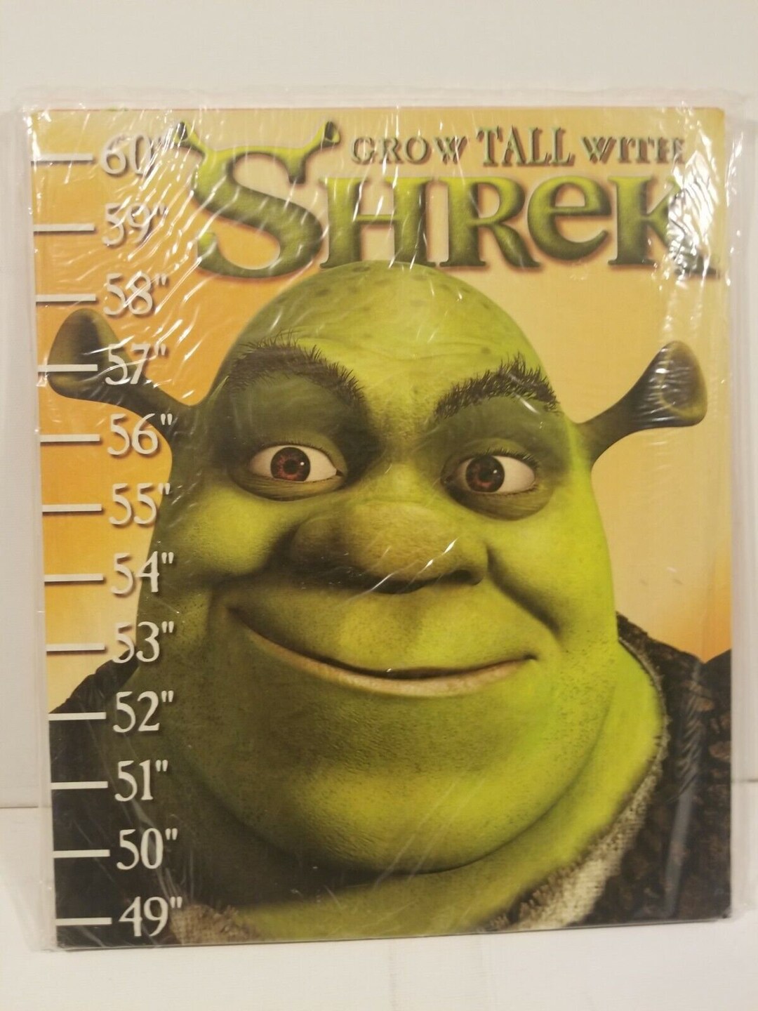 Grow Tall With Shrek Child Growth Chart 2004 Donkey Fiona Dreamworks ...