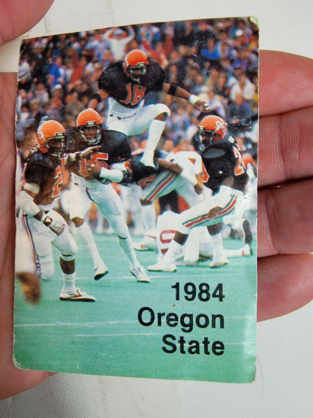 Vintage 1980s Oregon State University OSU Beavers Mini Pocket Schedule ...