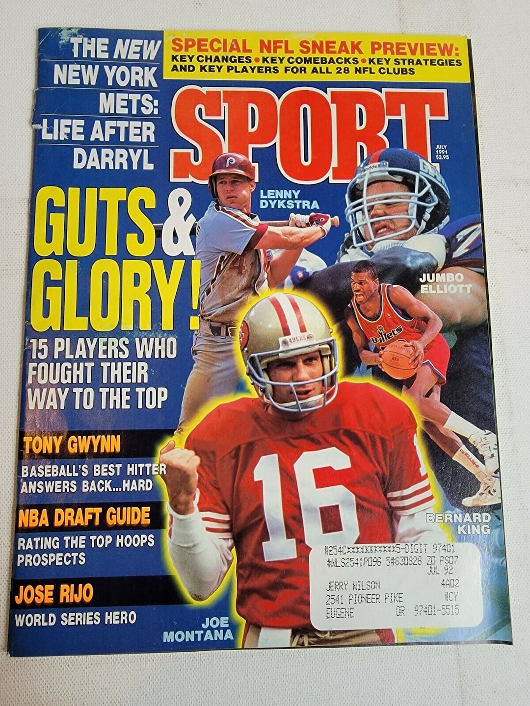 Vinyage 1990S Sport Magazine Guts & Glory Nba Mlb Nfl Joe Montana King ...