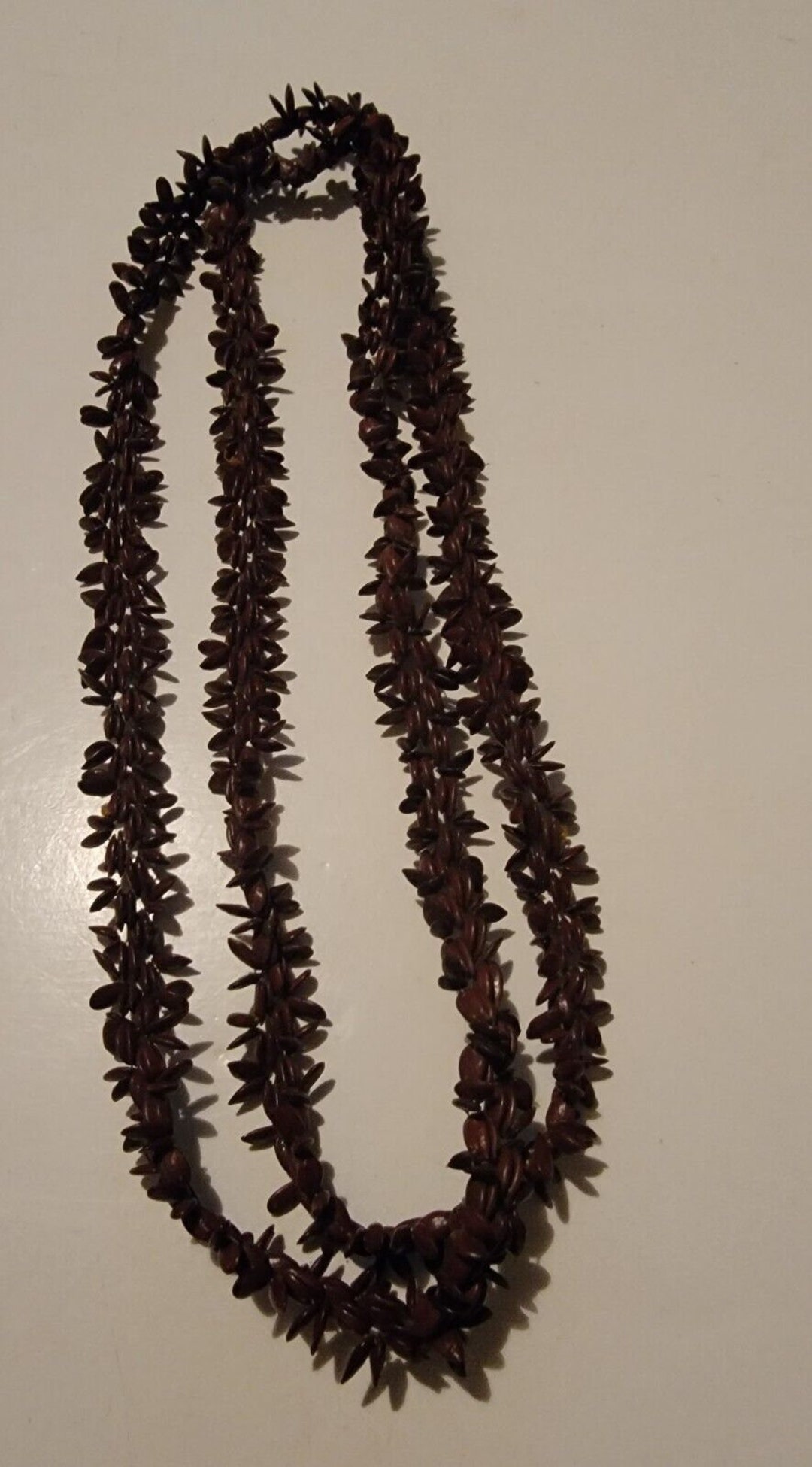Vintage Hawaiian Apple Seed Necklace Brown KOA - Etsy