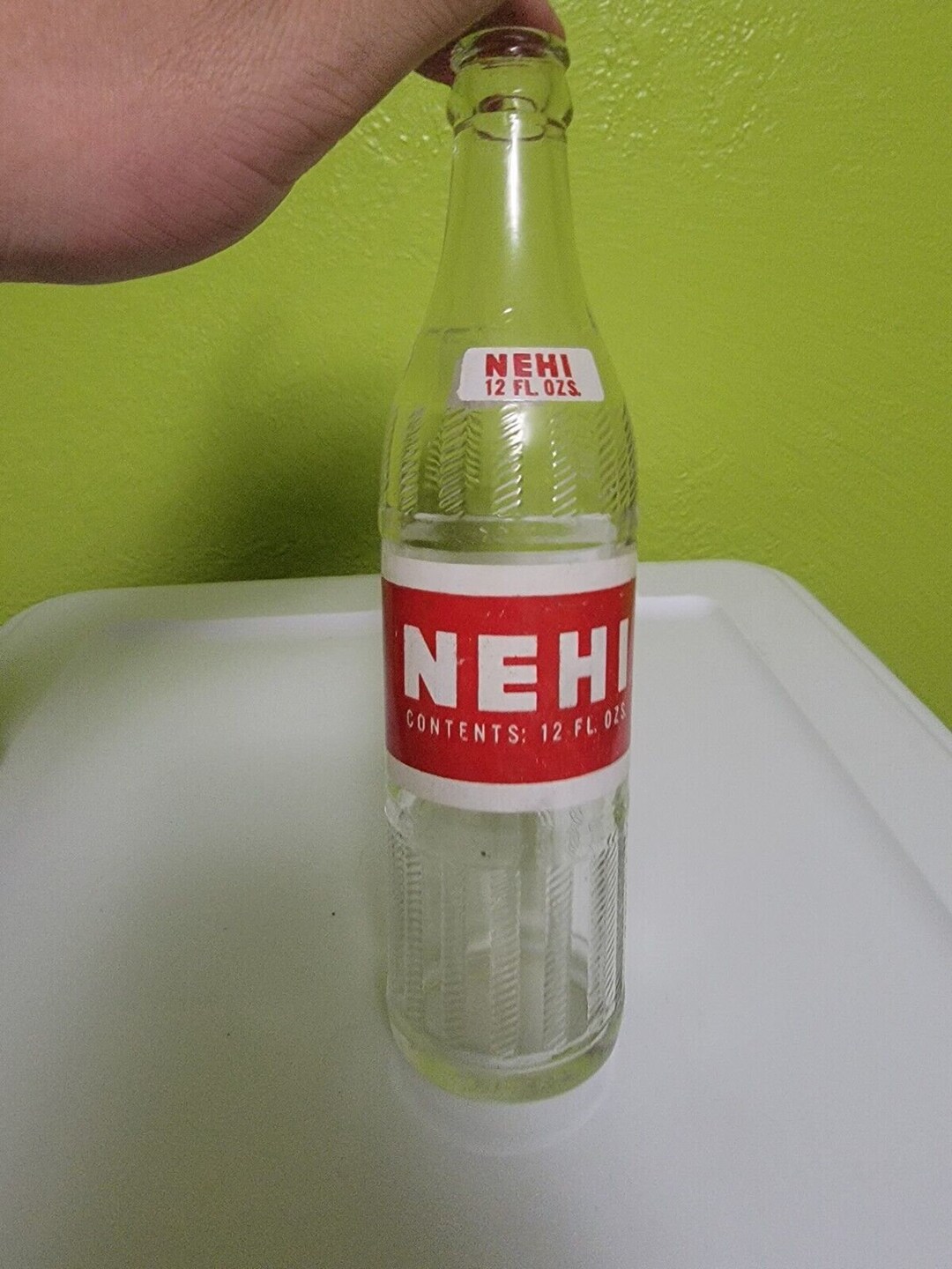 Rare Vintage Antique Soda Pop Glass Bottle NEHI Clear Red Label 12oz - Etsy