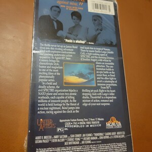 Thunderball VHS the James Bond Collection Sean Connery Brand New ...
