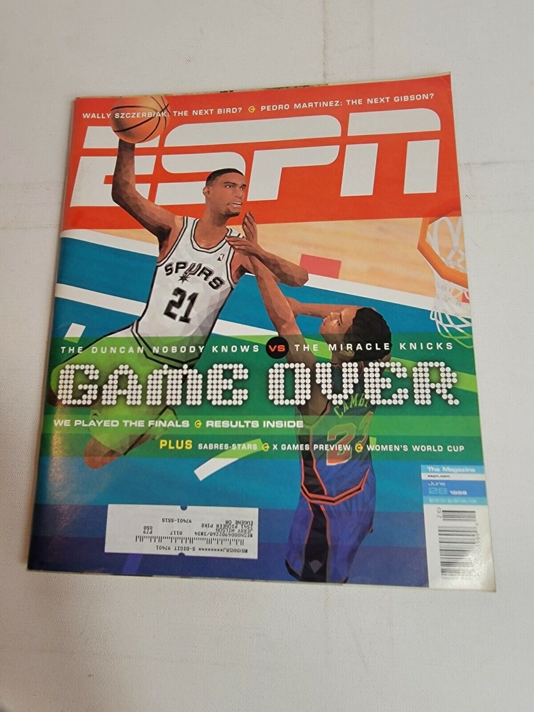 Vintage Sports Magazine ESPN Spurs Vs Knicks Tim Duncan Game - Etsy