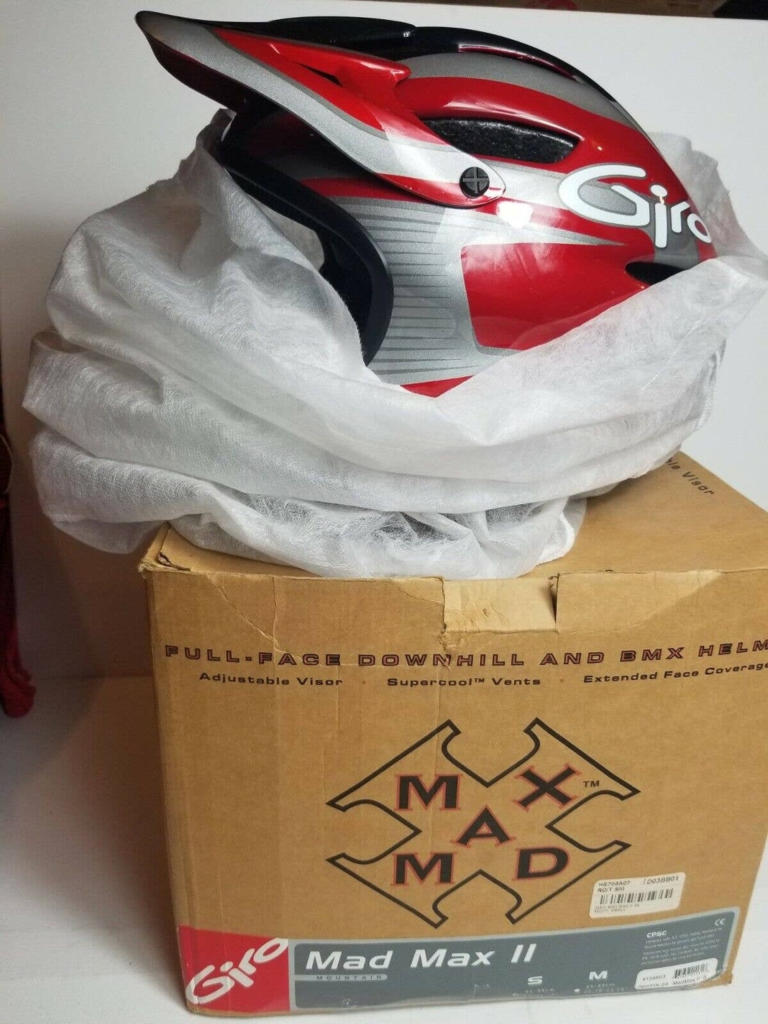 Giro Full Face Downhill and BMX Helmet Mad Max Gray Red Extreme ...