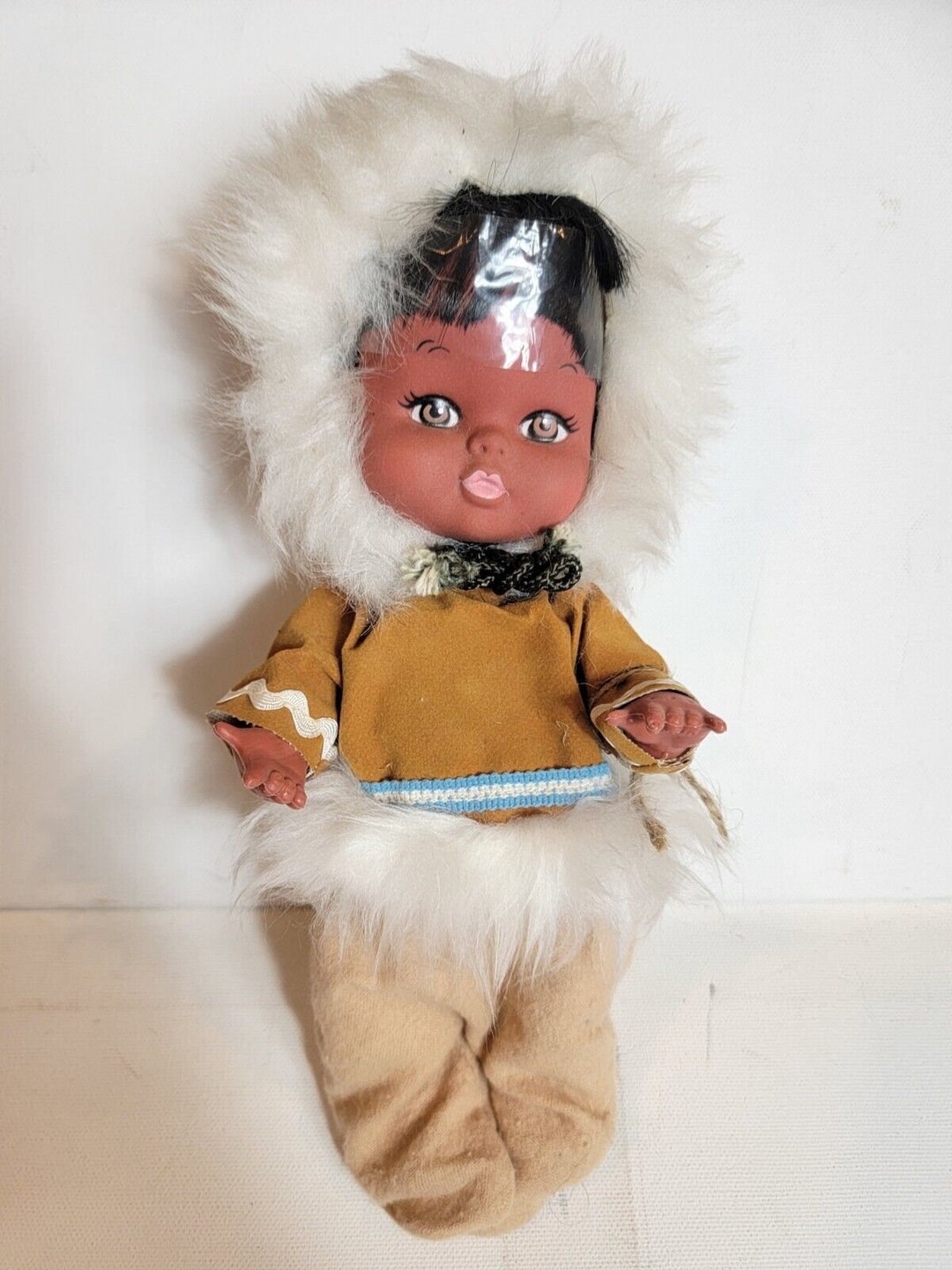 Vintage Eskimo Baby Doll Inuit VTG Native Retro Alaskan Leather Clothes ...