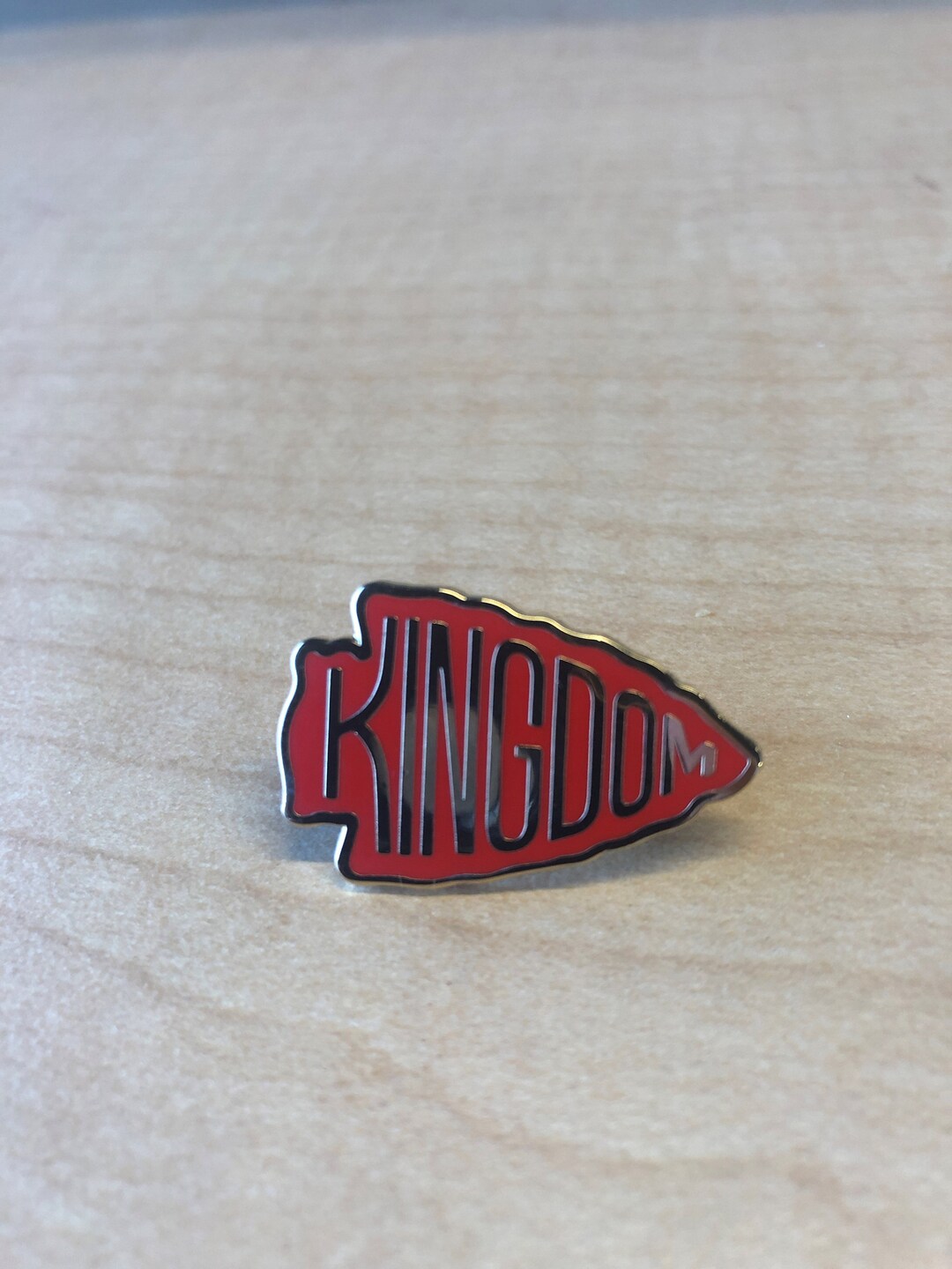 Kansas City Chiefs Kingdom Enamel Pin Free Domestic Shipping - Etsy