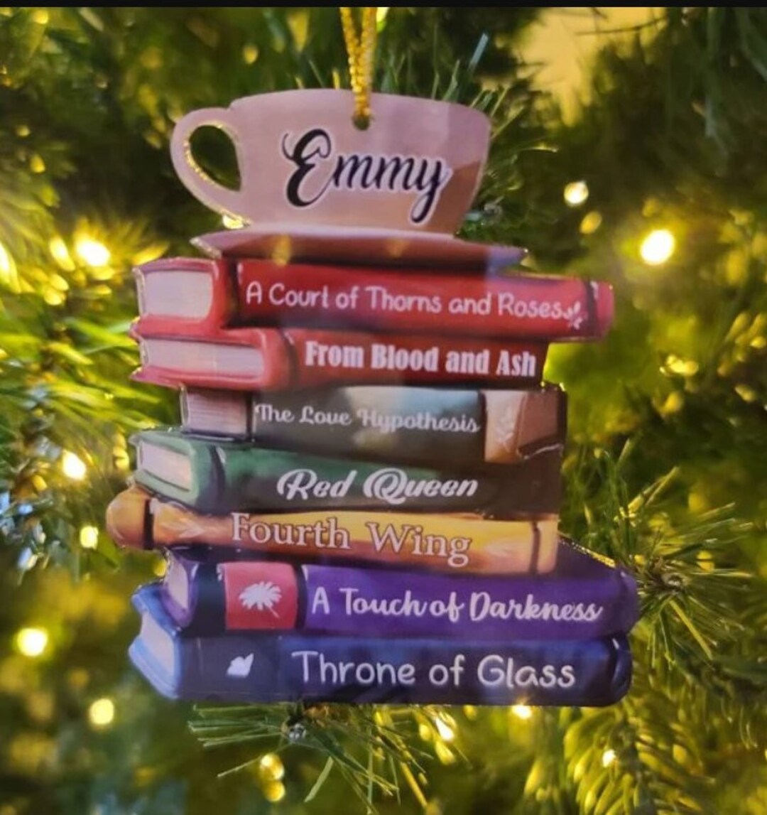 Bookstack With Custom Titles, Customized Gift for Book Lovers, Book ...