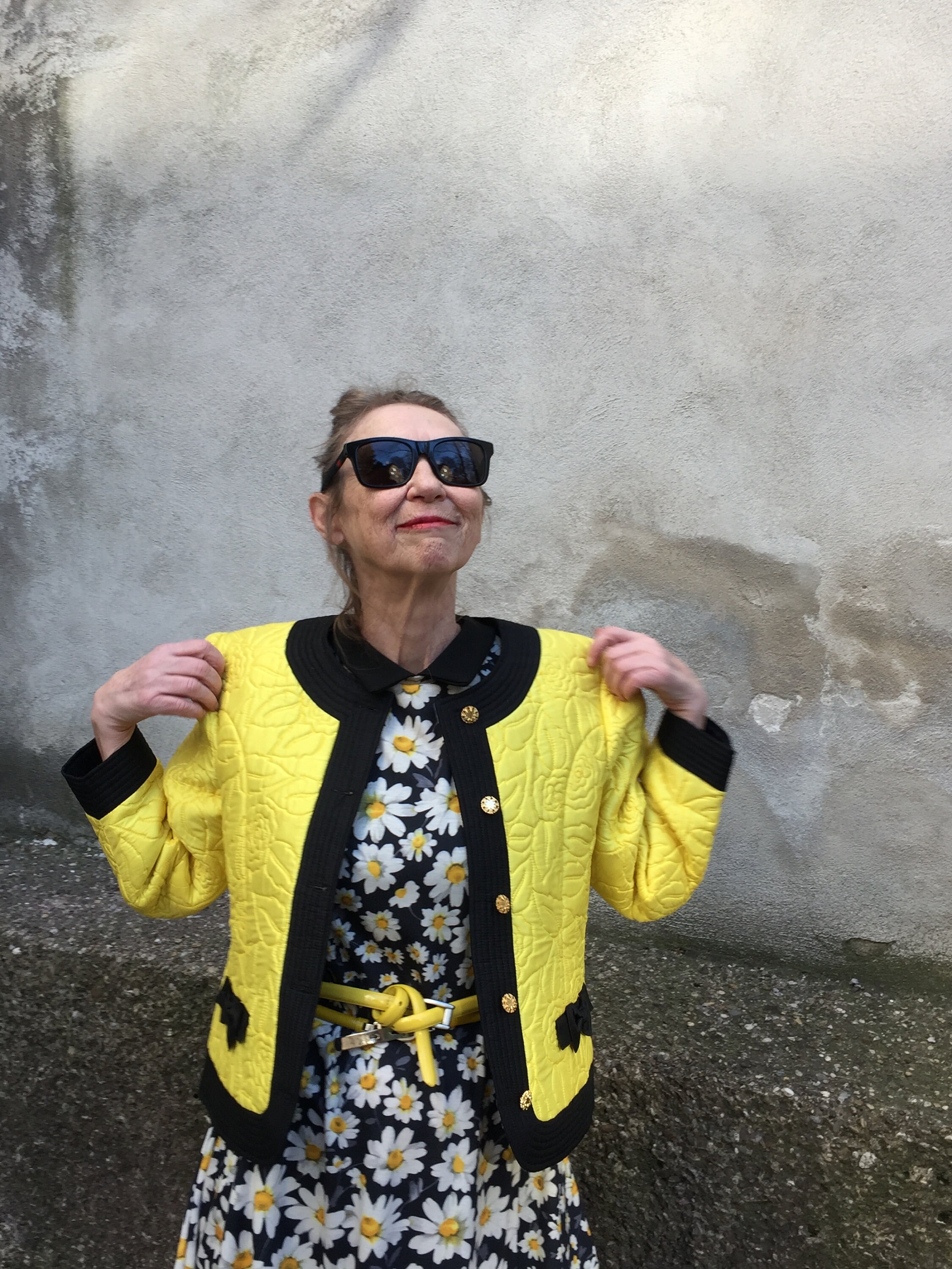 Vintage Chanel Style Silk Jacket Sunny Yellow With Black - Etsy Vintage Chanel Style Silk Jacket Sunny Yellow With Black - Etsy