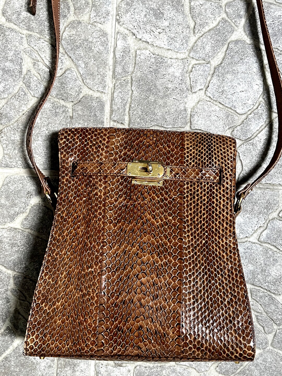 Vintage 70s Yves Saint Laurent Snakeskin Tote Bag - Etsy