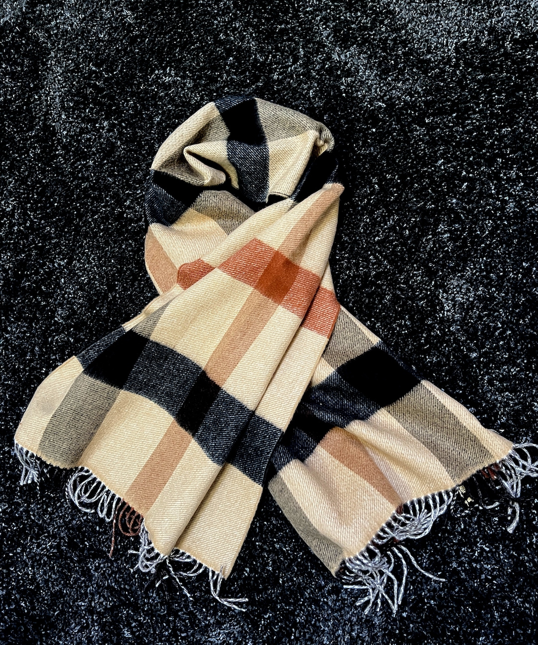 Vintage Large Shawl XXL Scarf From DAKS London With Original Label New ...