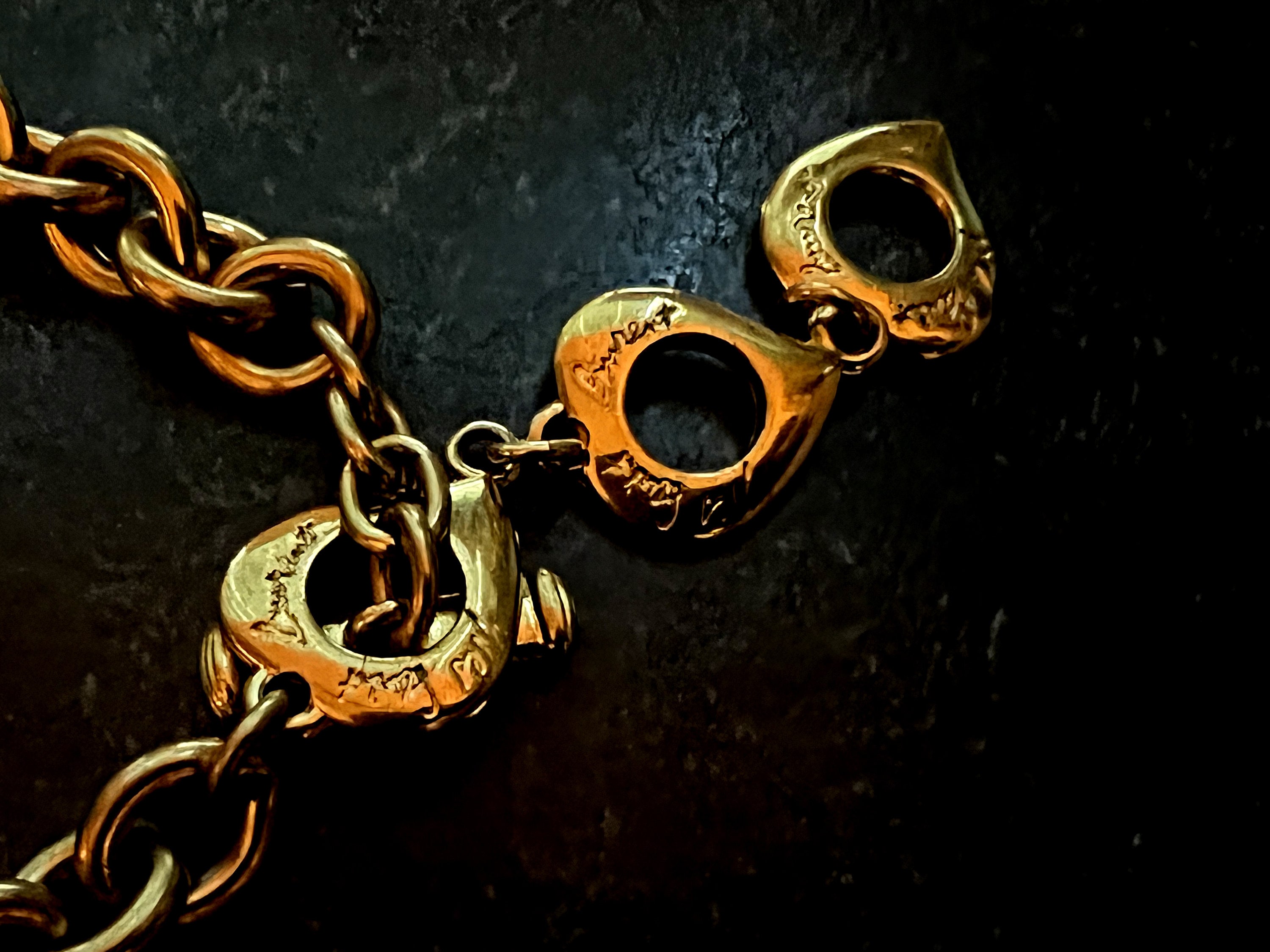 YSL Yves Saint Laurent Paris Vintage Collier Necklace With YSL Monogram ...