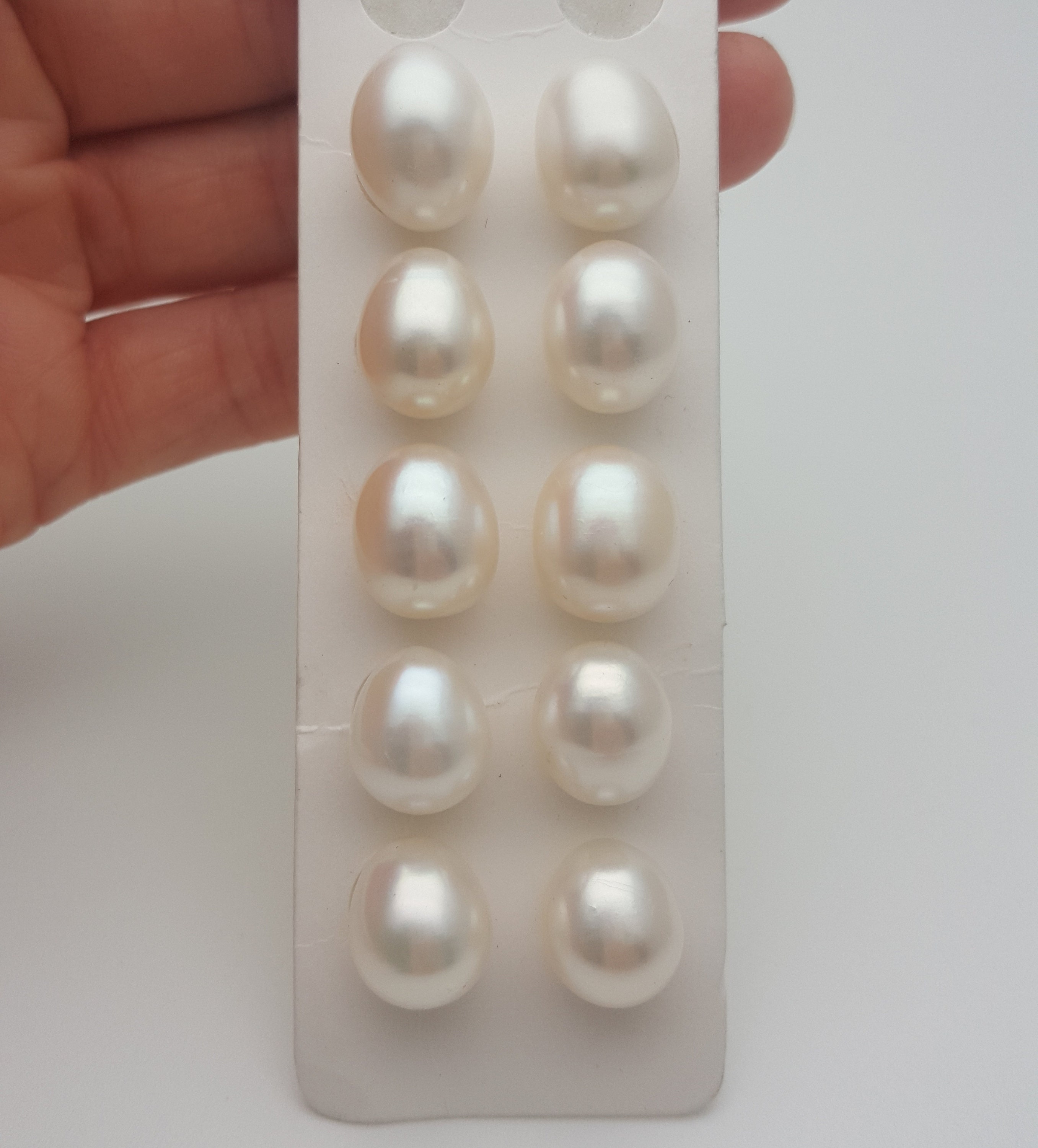 DIY PEARLS Pack of 2 loose pearls Beautiful half-drilled | Etsy