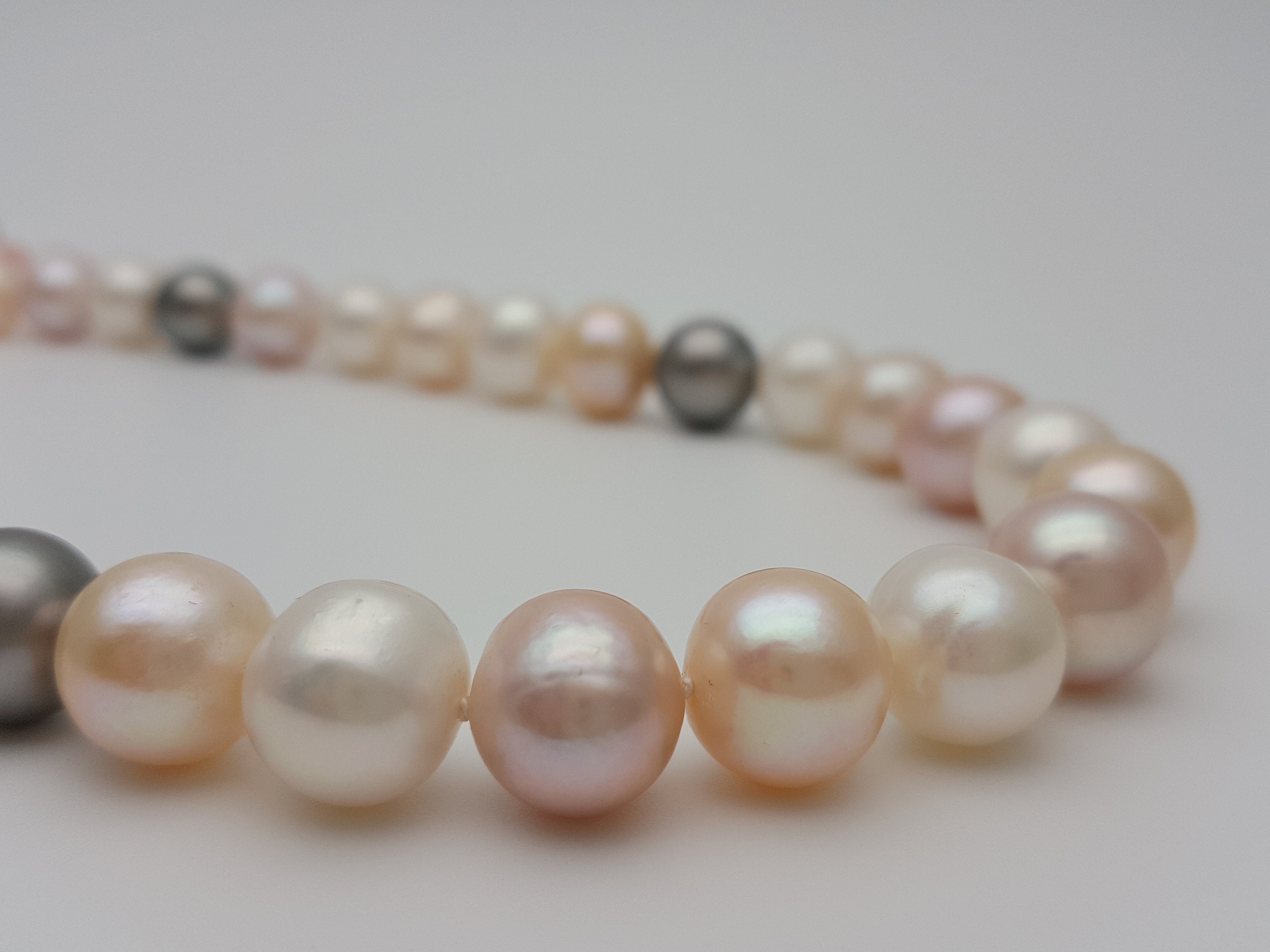 Beautiful Pearl Necklace High Quality Round Natural Multi - Etsy