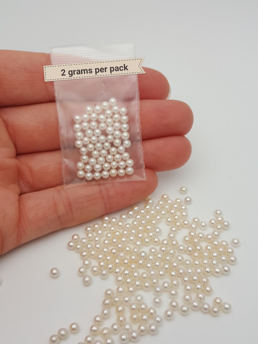 2.5-3mm Half-drilled Freshwater Pearls: DIY Jewelry Making Supplies - Etsy