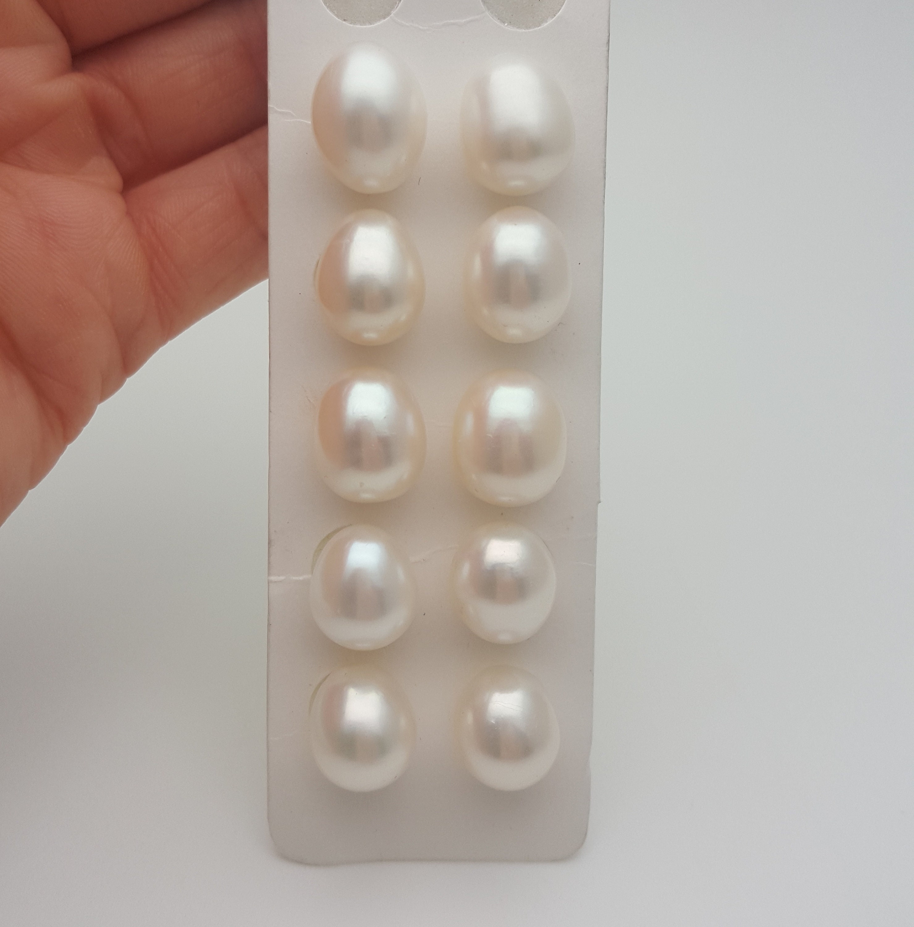 DIY PEARLS Pack of 2 loose pearls Beautiful half-drilled | Etsy