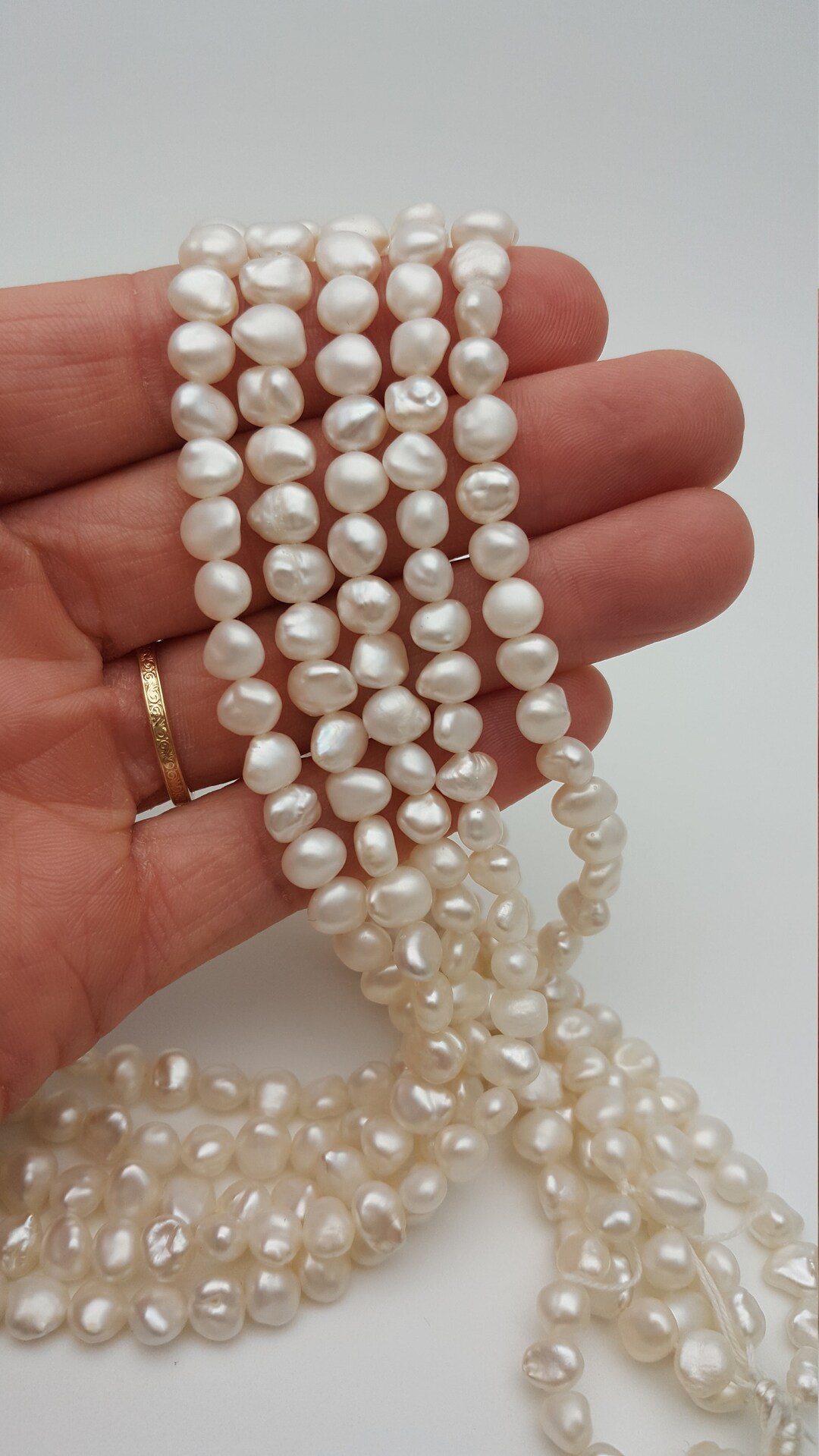 Biwa Pearl Strands: Japanese Freshwater Pearls for DIY Jewelry (x5) - Etsy