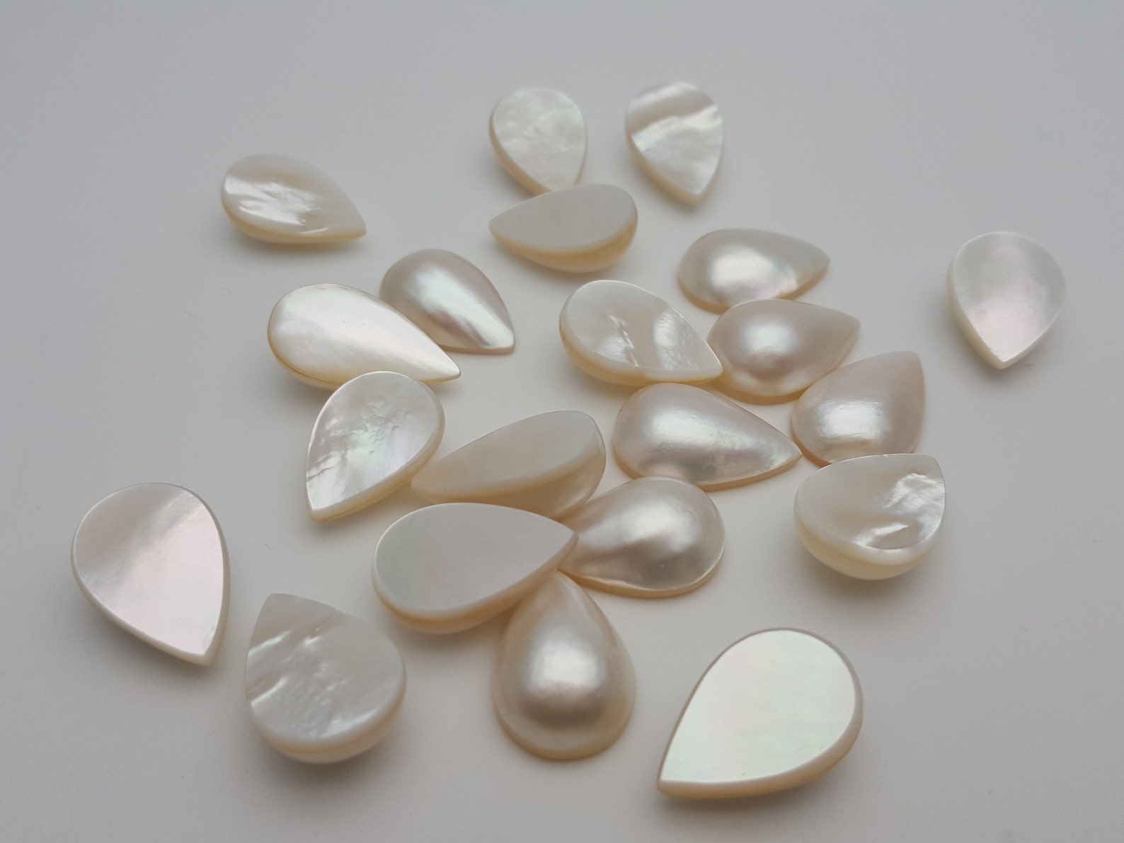 Beautiful Drop Shape White Mabe Cultured Pearls 13.5-14 X - Etsy