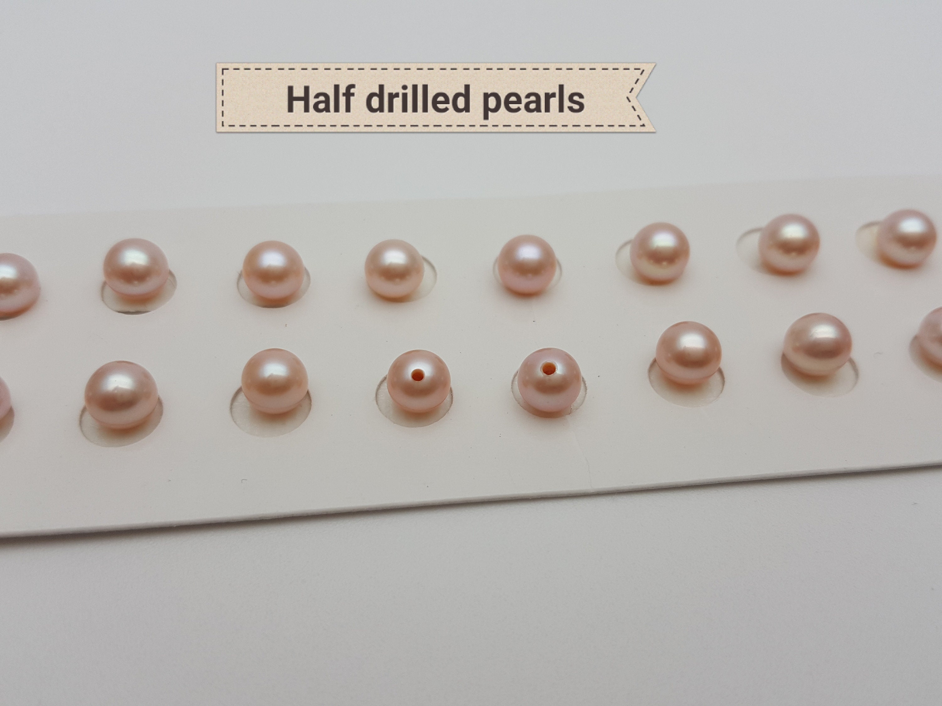 DIY PEARLS Pack of 30 Loose Pearls Beautiful Half-drilled - Etsy