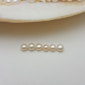 DIY PEARLS Pack 20 Grams Beautiful Half-drilled White - Etsy