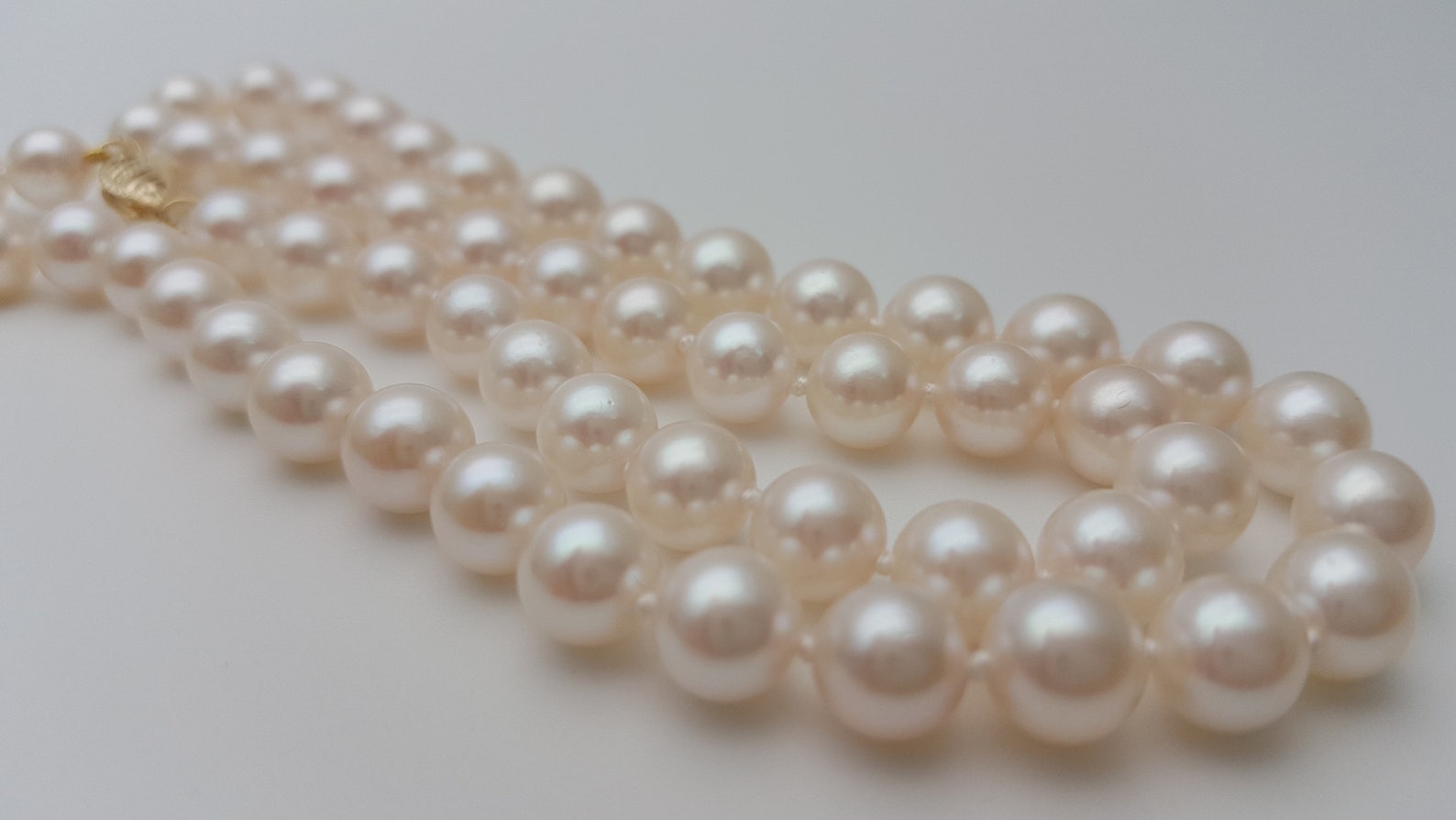 Beautiful Japanese Pearl Necklace Round White Japanese Akoya - Etsy